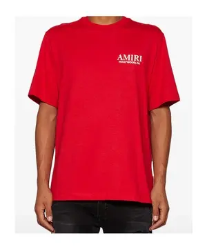 Amiri Logo Bones Print T-shirt - Red