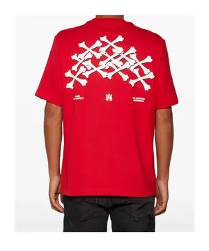 Amiri Logo Bones Print T-shirt - Red