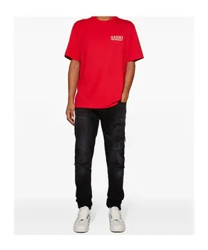 Amiri Logo Bones Print T-shirt - Red