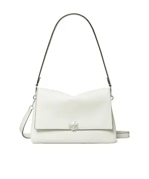 Tory Burch Charlie Flap Shoulder Bag - White