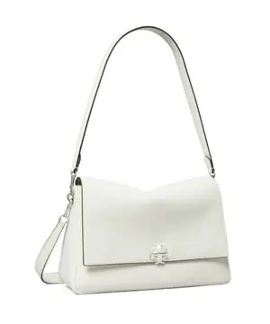 Tory Burch Charlie Flap Shoulder Bag - White