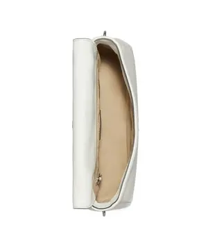 Tory Burch Charlie Flap Shoulder Bag - White