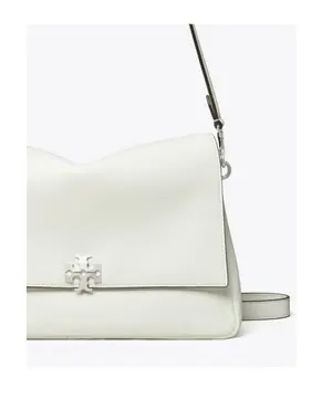 Tory Burch Charlie Flap Shoulder Bag - White