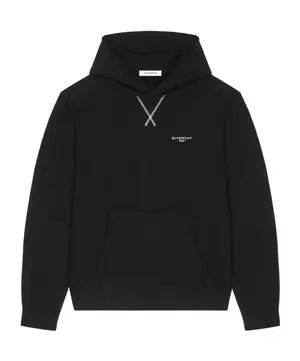 Givenchy Paris Signature Embroidered Hoodie - Black