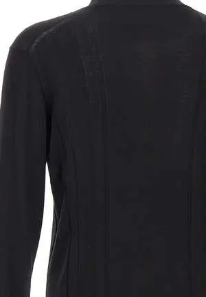 Tagliatore Long-sleeved Knitted V-neck Cardigan - Black