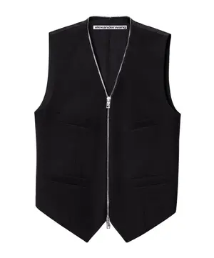 Alexander Wang Zip-up Gilet - Black