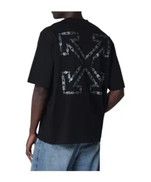 Off-White Logo Printed Crewneck T-shirt - Black
