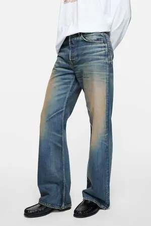 Acne Studios Loose Fit Flared Jeans - Blue