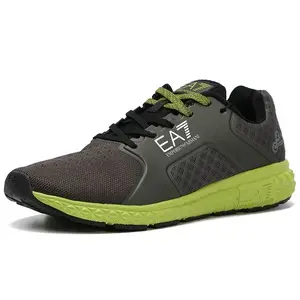EA7 Logo Lace-up Casual Sneakers - Black