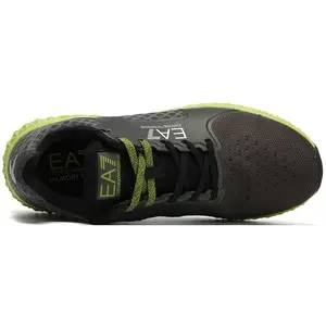 EA7 Logo Lace-up Casual Sneakers - Black