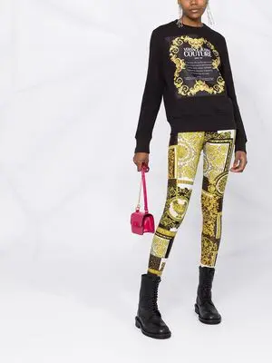 Versace Logo Print Crewneck Sweatshirt