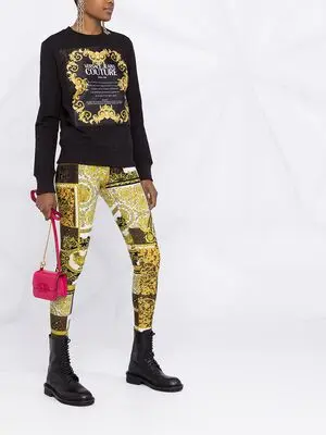 Versace Logo Print Crewneck Sweatshirt