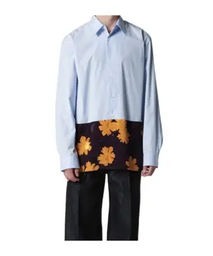 Dries Van Noten Panelled Long-sleeved Shirt