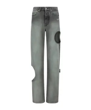 Off-white Straight Leg Bottoms For Women