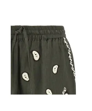 P.a.r.o.s.h Embroidered Linen Shorts