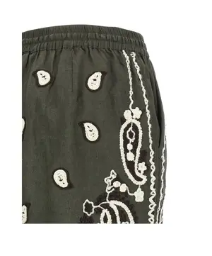 P.a.r.o.s.h Embroidered Linen Shorts