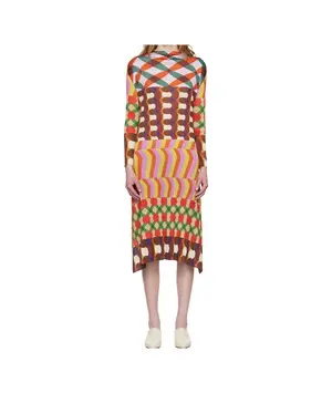 PLEATS PLEASE BY ISSEY MIYAKE Printed Pleated Dress
