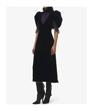 Alexander McQueen Ruffled Velvet Dress