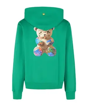 BARROW Bear Print Hoodie - Green