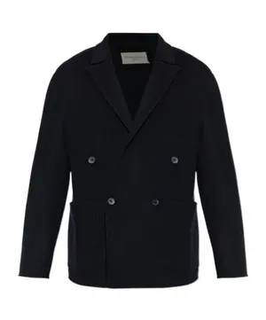 Officine Générale Double-breasted Jacket With Lapels - Black