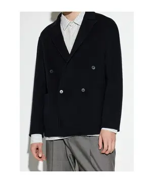 Officine Générale Double-breasted Jacket With Lapels - Black