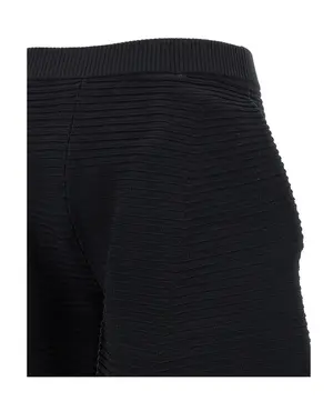 Issey Miyake Corrugated Cropped Knitted Trousers