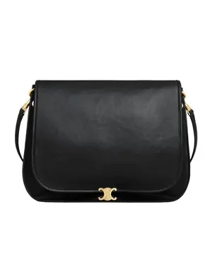 CELINE SOFT TRIOMPHE BESACE  IN SUPPLE SHINY LAMBSKIN