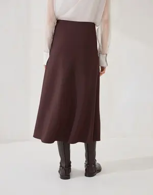 Brunello Cucinelli A-line Flared Hem Midi Skirt - Red