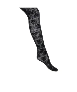 Valentino Garavani Floral Lace Tights - Black