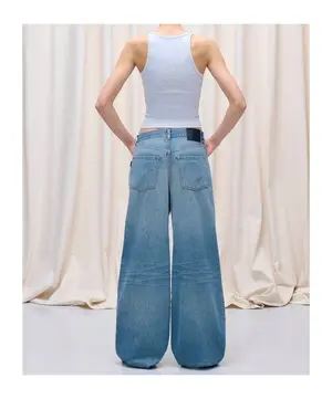 HAIKURE Candy Pleated Jeans - Ionic Blue