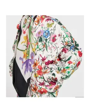 Gucci Printed Silk Wool Shawl