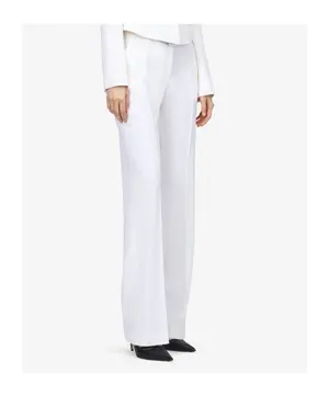 Alexander McQueen High Waisted Tailored Trousers - White