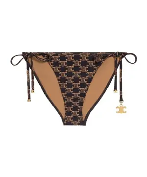 Celine Triomphe Monogram Swimsuit Bottom - Brown