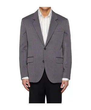 Hugo Boss Plaid Wool Blend Suit Jacket