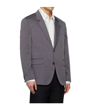 Hugo Boss Plaid Wool Blend Suit Jacket