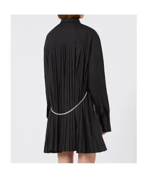 Sportmax Nespola Long-sleeved Shirt With Pleated Detail - Black