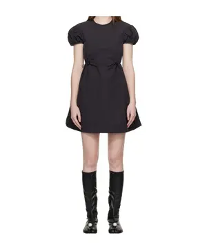 Cecilie Bahnsen Round Neck Puff Sleeve Mini Dress