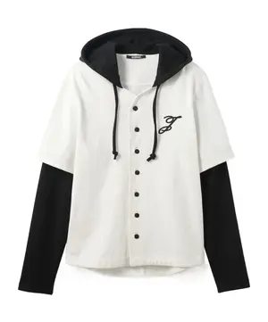 Jacquemus Layered Hooded Button Sweatshirt