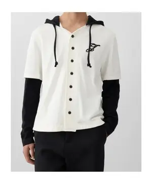 Jacquemus Layered Hooded Button Sweatshirt