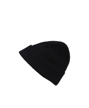 Stone Island Wool Blend Knit Beanie - Black