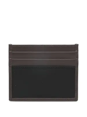 Prada Triangle-logo Two-toned Cardholder - Black