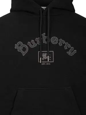Burberry Gothic Logo Cotton Hoodie