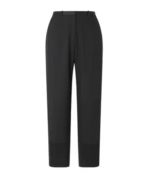 Loulou De Saison Mahoney Belt-loop Wool-blend Crepe Trousers