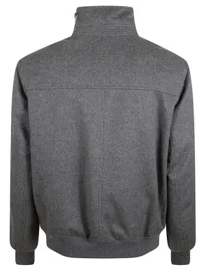 Brunello Cucinelli Zip-up Bomber Jacket - Gray
