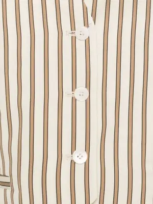 Max Mara Pinstriped Waistcoat - Beige