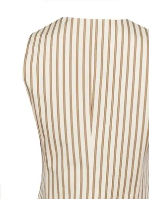 Max Mara Pinstriped Waistcoat - Beige
