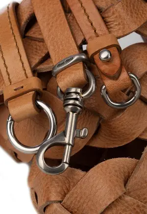 Miu Miu Braided Leather Belt