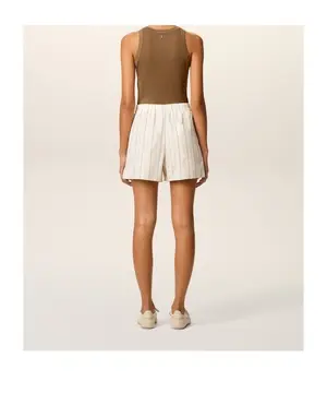 AMI Paris Striped Elasticated Waist Shorts