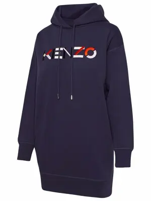 Kenzo Embroidered Logo Hoodie Dress