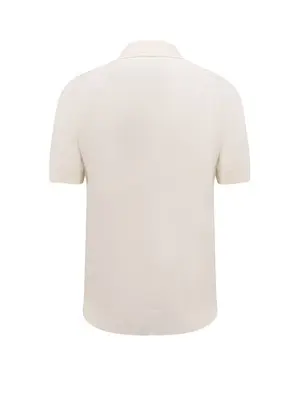 Max Mara Short-sleeved Lapel Collar Sweater - White